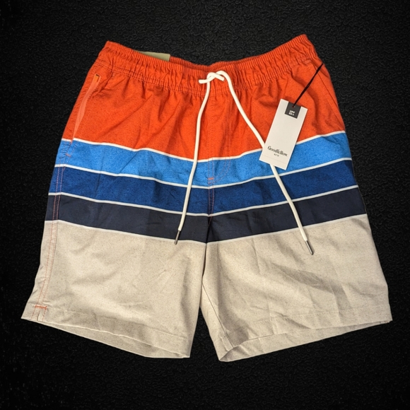 Swim | Nwt Goodfellow Co Men 7 Tripe Wim Trunk With Boxer Brief Liner ...